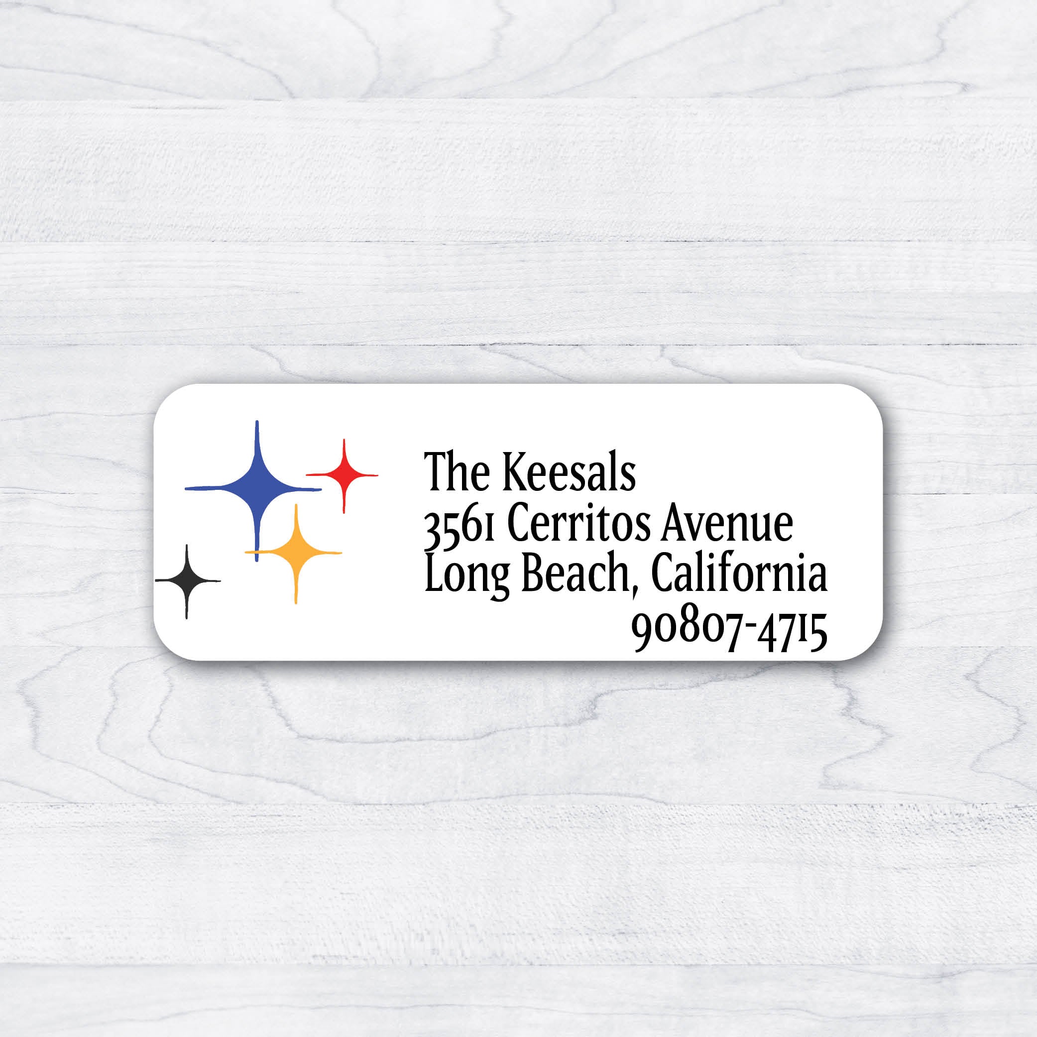 Primary Stars Return Address Labels – Stella's Stickers & Cards