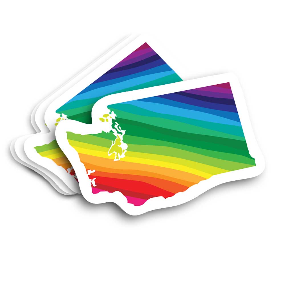 Washington Pride State Sticker Vinyl Decal – Stella's Stickers & Cards