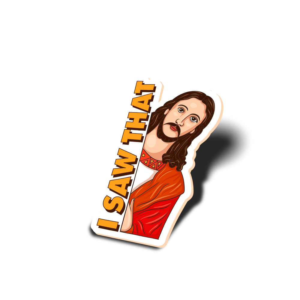 He Saw That Jesus Vinyl Sticker – Stella's Stickers & Cards