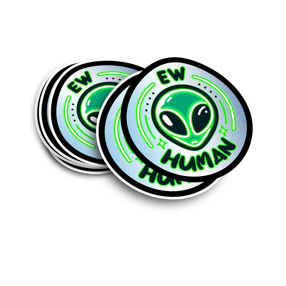 Ew Humans Alien Green Vinyl Decal Weatherproof Sticker – Stella's ...