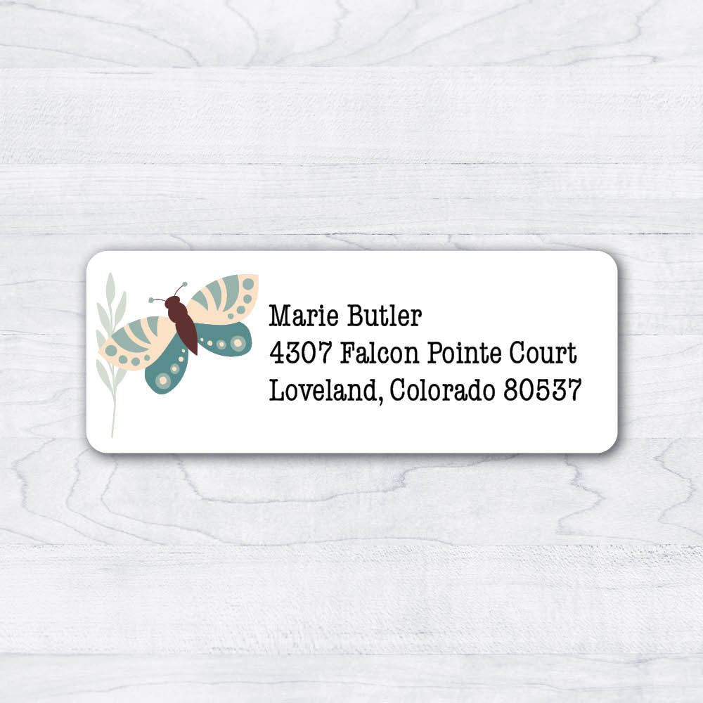 Butterfly Return Address Labels – Stella's Stickers & Cards