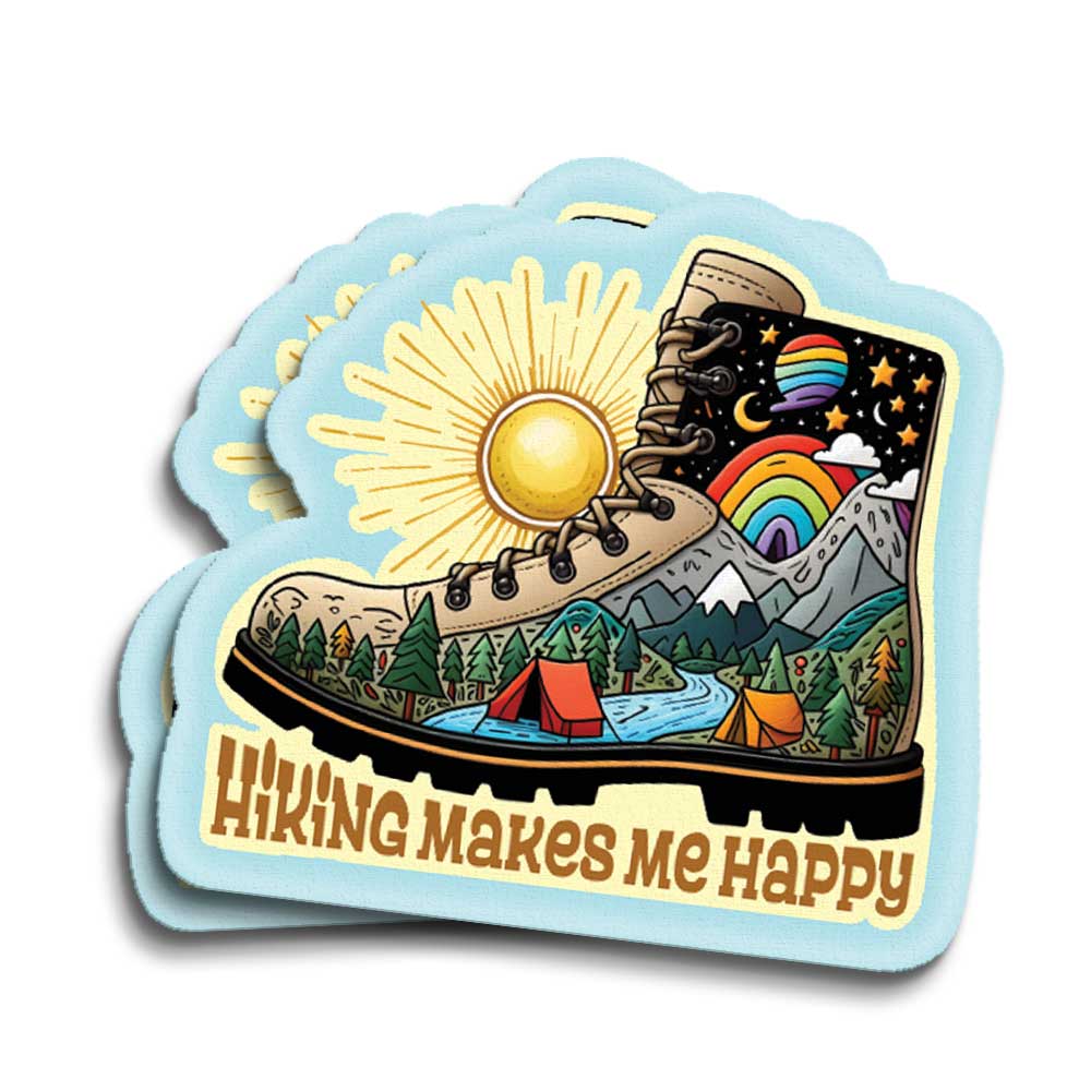 Hiking Makes Me Happy Vinyl Sticker Decal for Hikers – Stella's ...