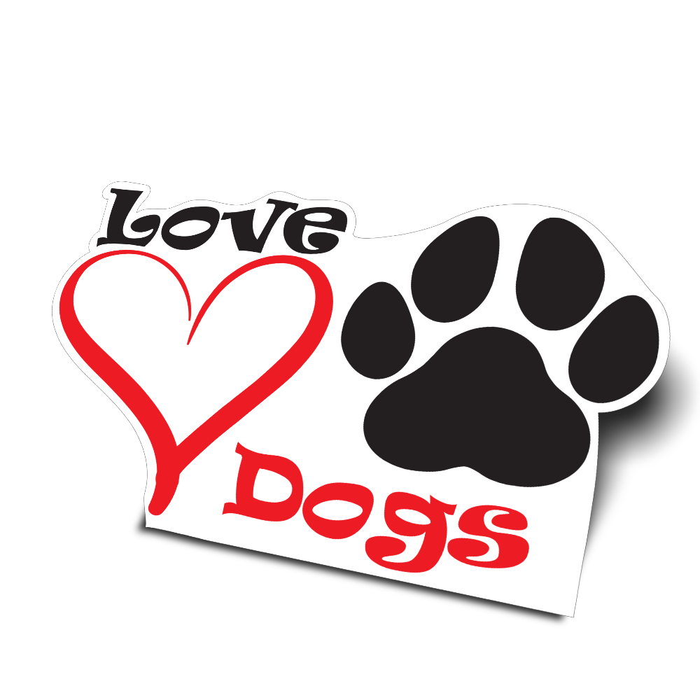 Dog Love Vinyl Decal – Stella's Stickers & Cards