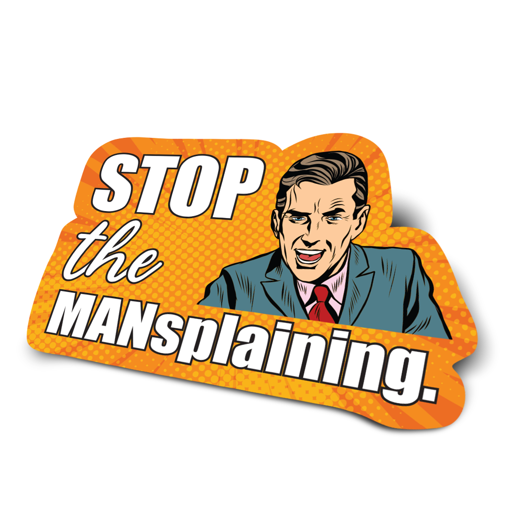 Mansplaining Vinyl Sticker Decal for Water Bottle, Laptop, Car – Stella ...