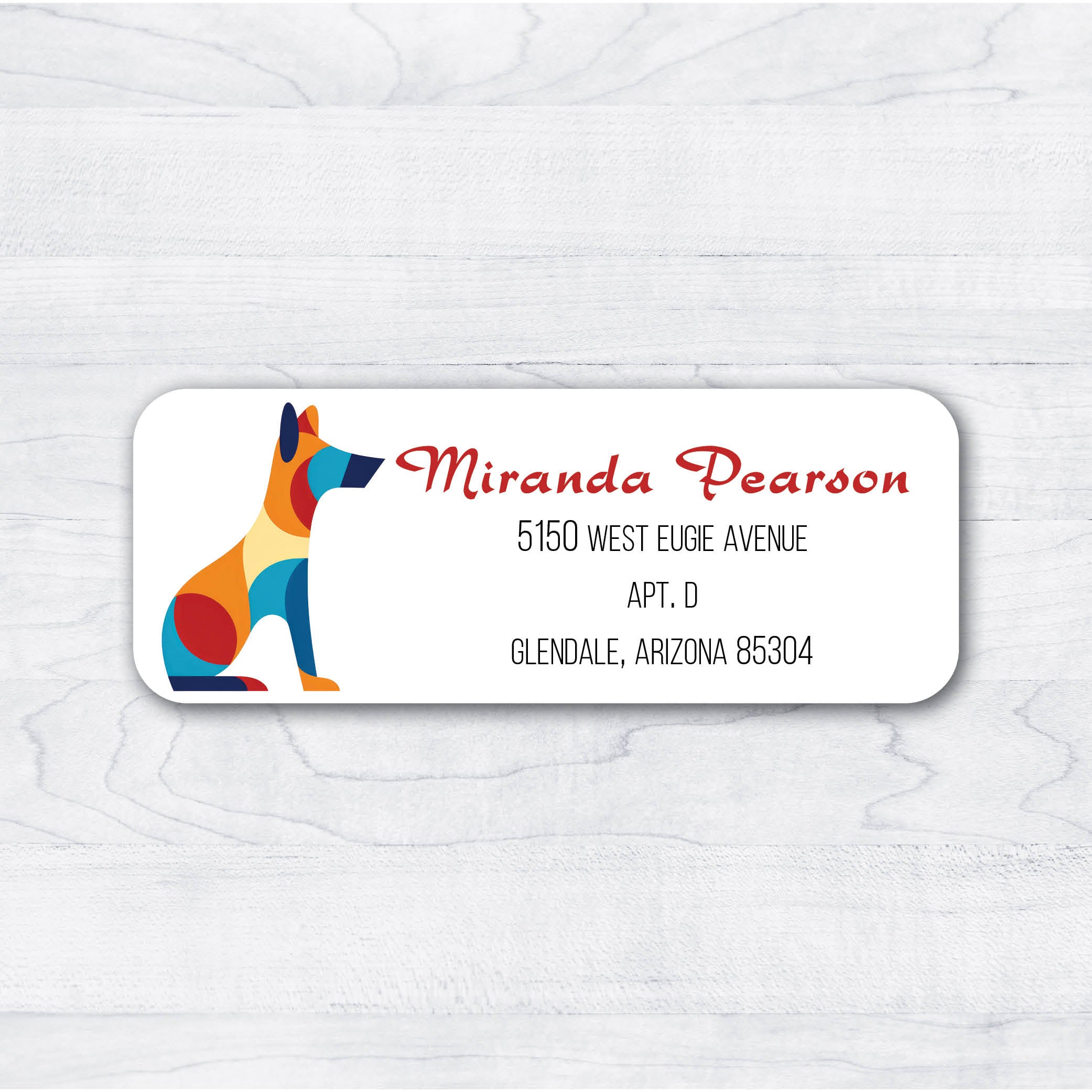 Mid Century Proud Pup Dog Return Address Labels – Stella's Stickers & Cards