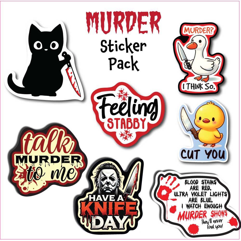 Murder Sticker Pack – Stella's Stickers & Cards