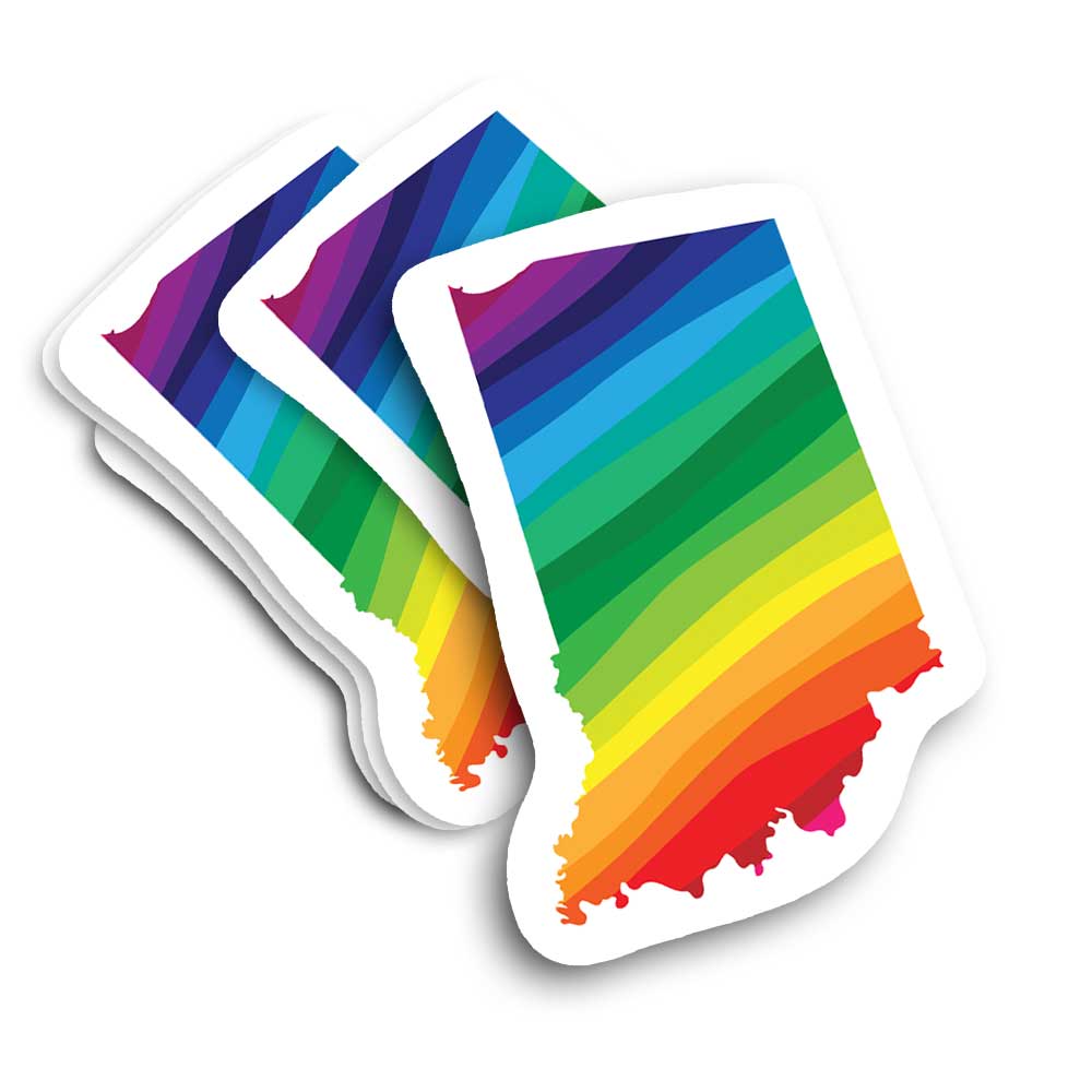Indiana Pride State Sticker Vinyl Decal – Stella's Stickers & Cards