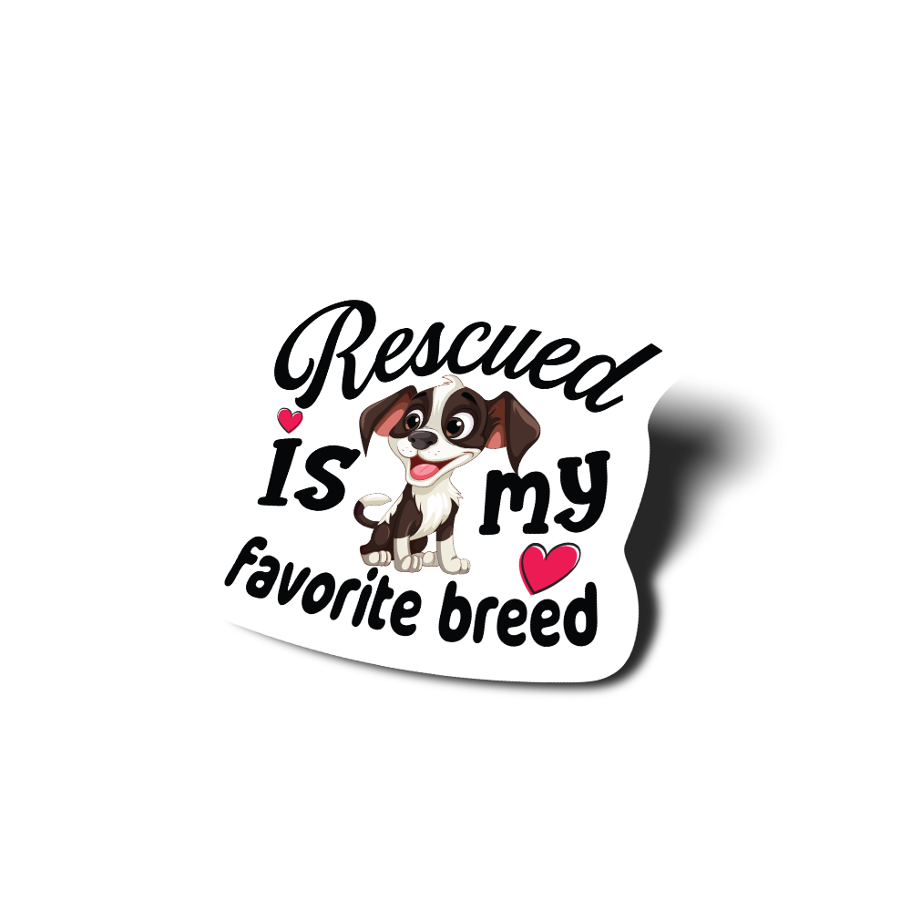Rescue Dog Vinyl Decal – Stella's Stickers & Cards