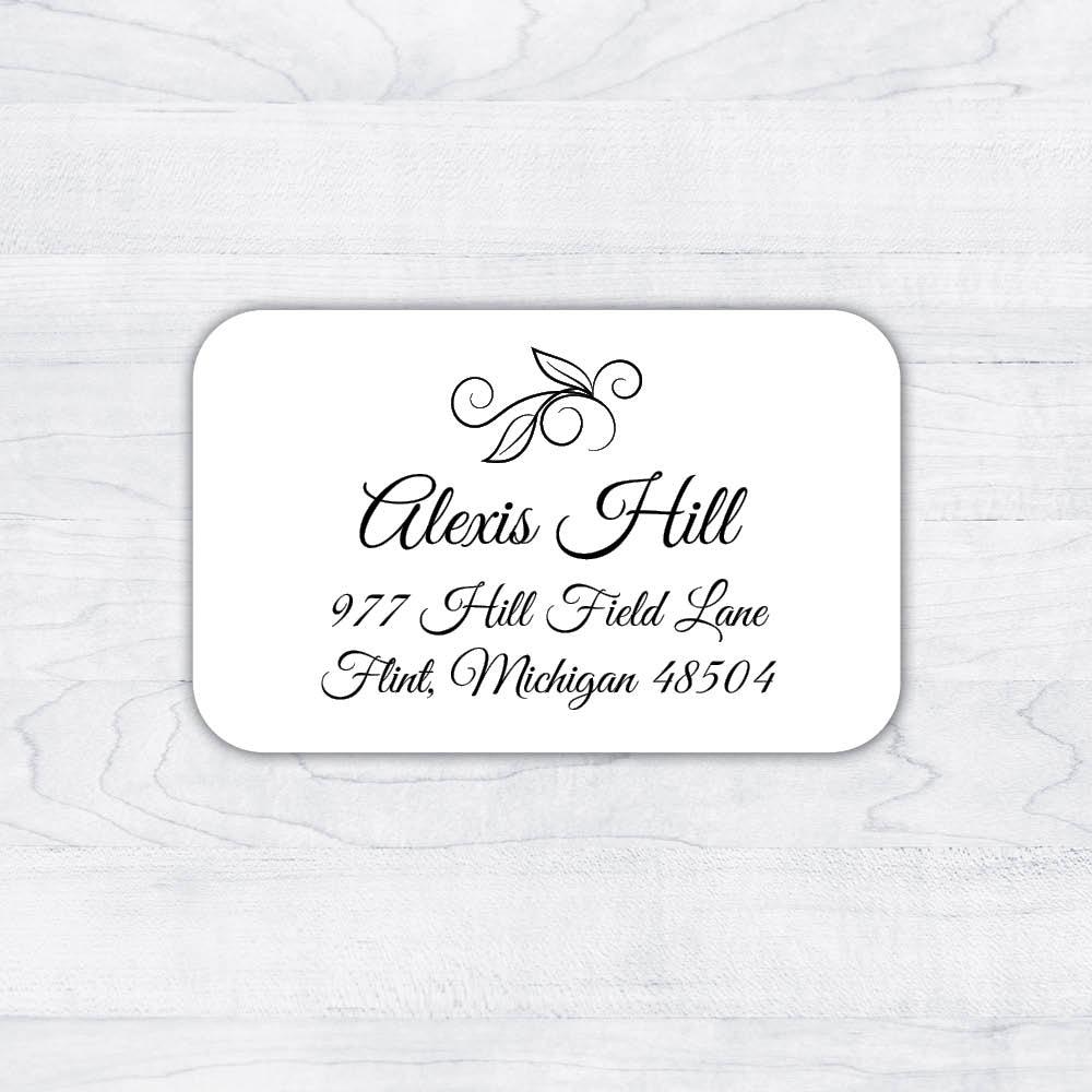Script Return Address Sheet Labels – Stella's Stickers & Cards