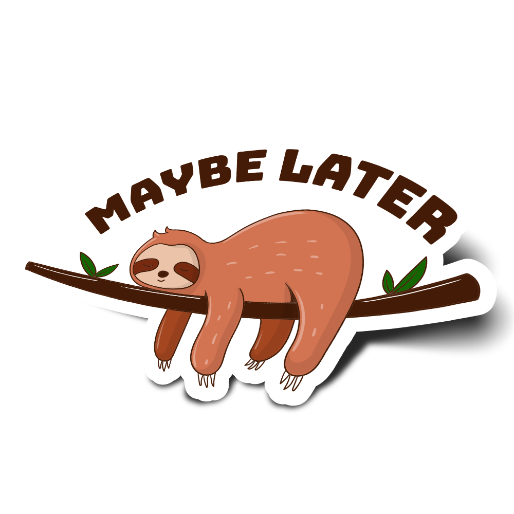 Sleepy Sloth – Stella's Stickers & Cards