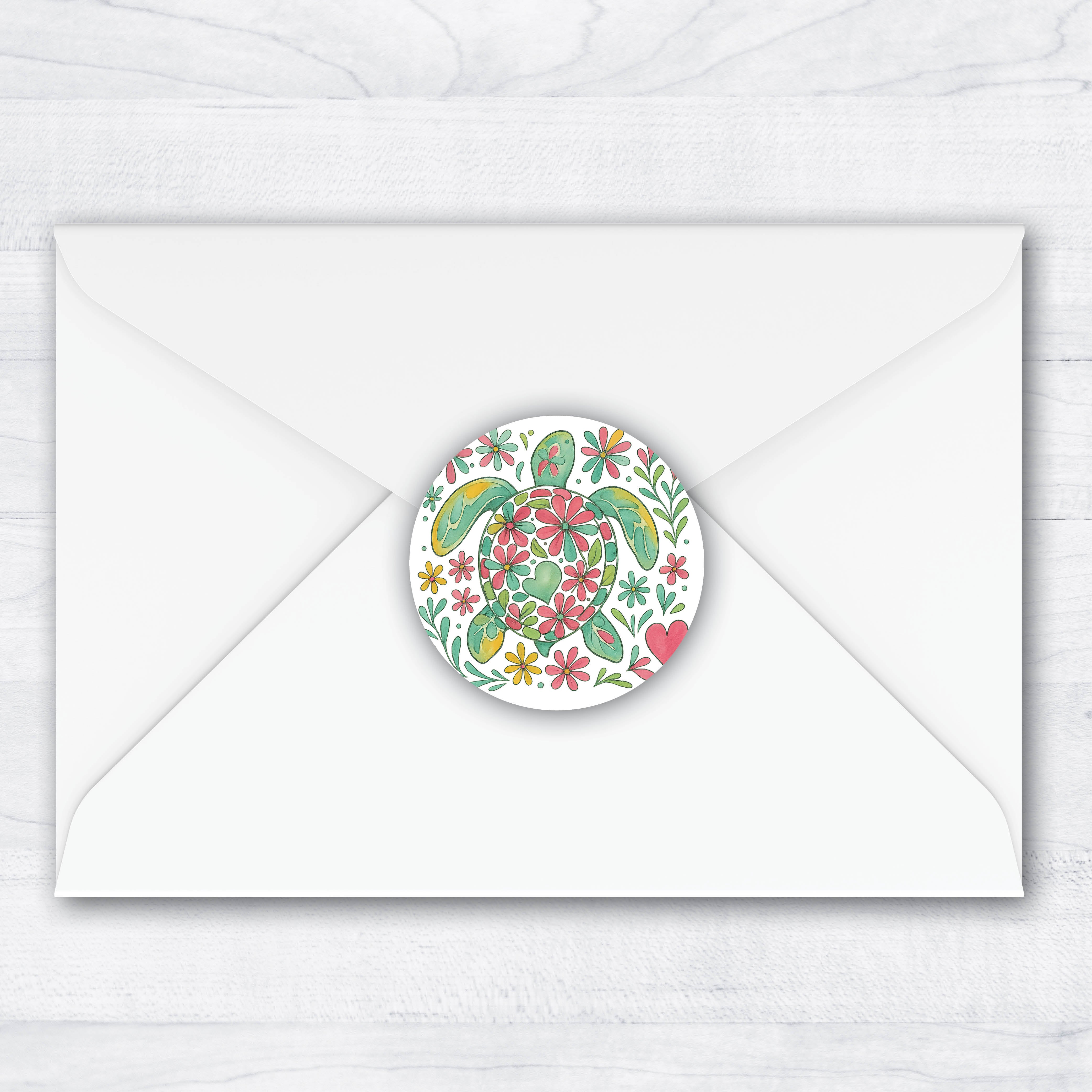 Sea Turtle Envelope Seals – Stella's Stickers & Cards