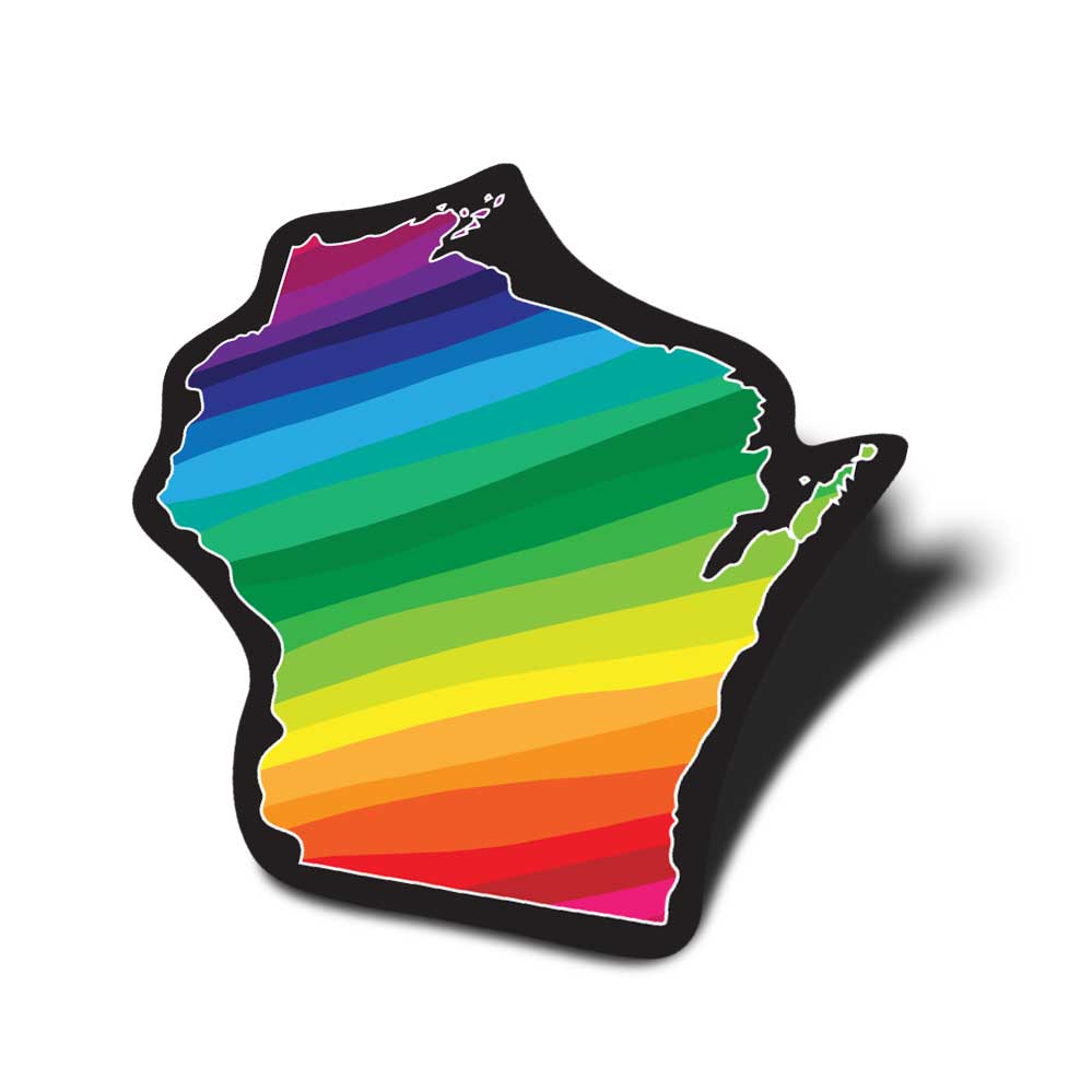 Wisconsin Pride State Sticker Vinyl Decal – Stella's Stickers & Cards